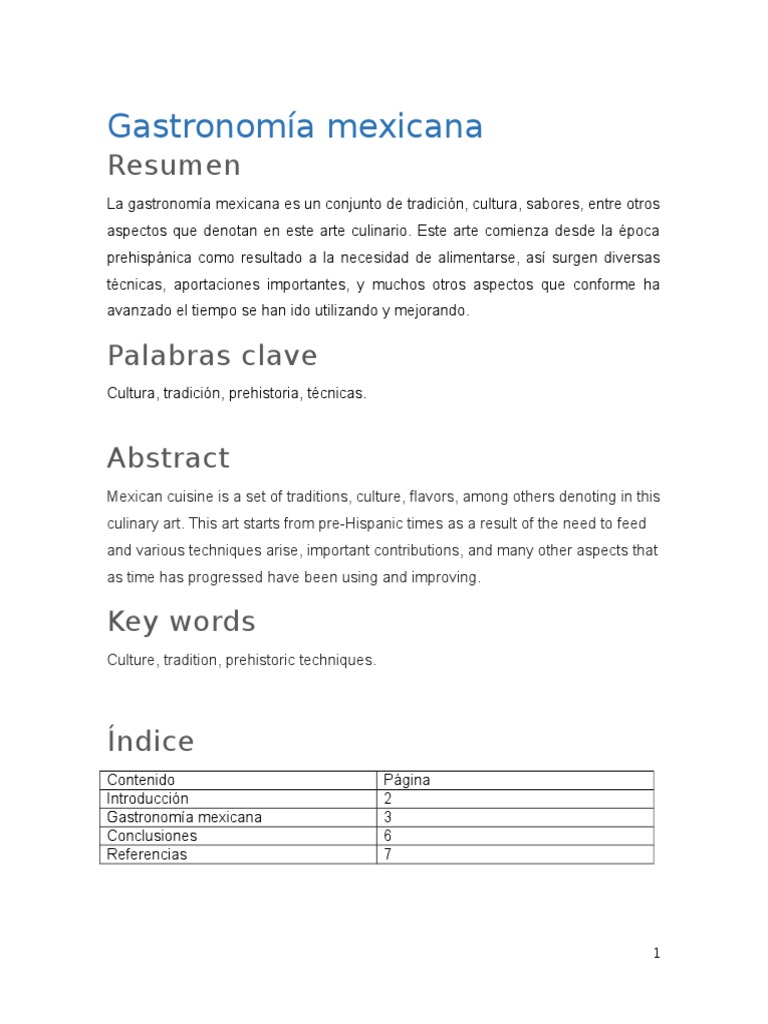 Gastronomía Mexicana | PDF