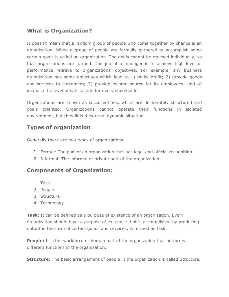 What Are The Major Functions of An Organization | Download Free PDF ...