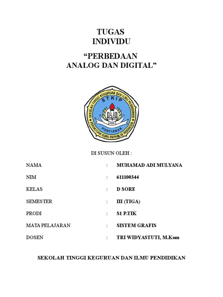 Makalah Perbedaan Digital Dan Analog | PDF