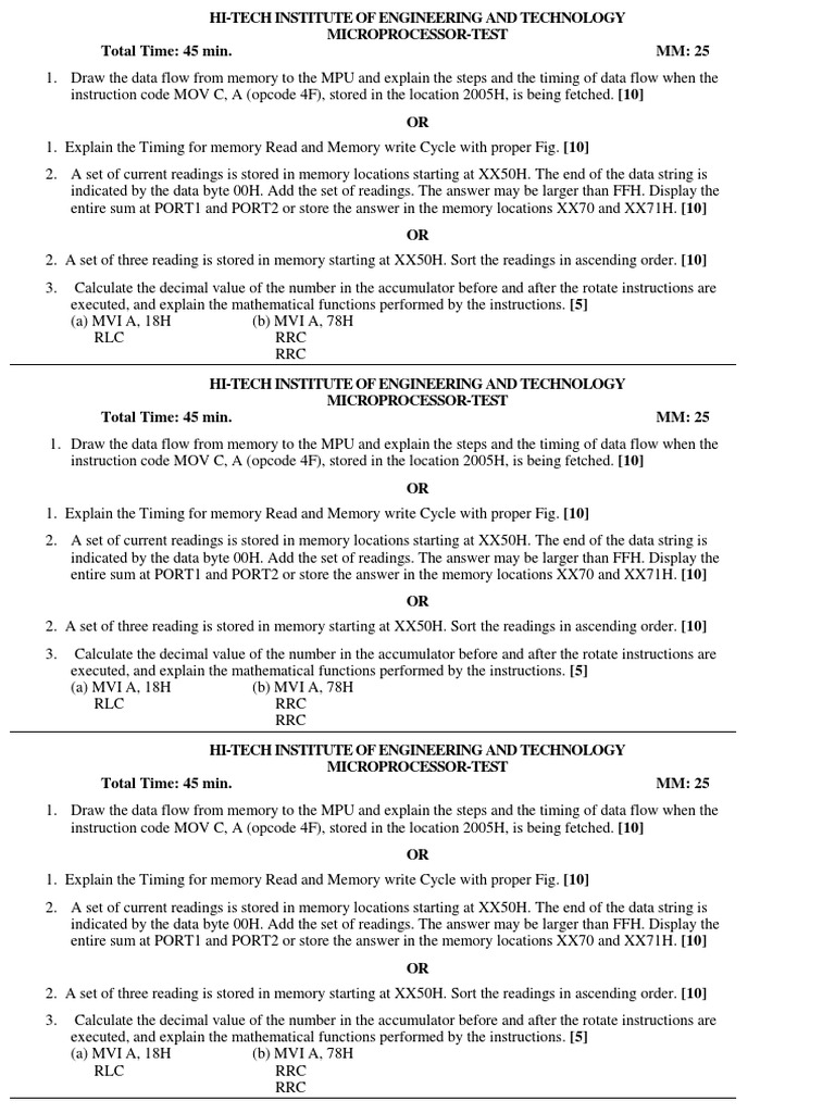 MP Paper | PDF | Instruction Set | Computer Engineering