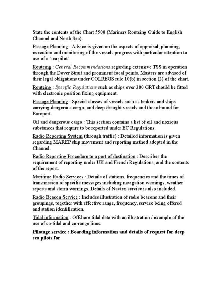 Mariners Routeing Guide: Chart 5500 Overview | PDF | Ships | Radio