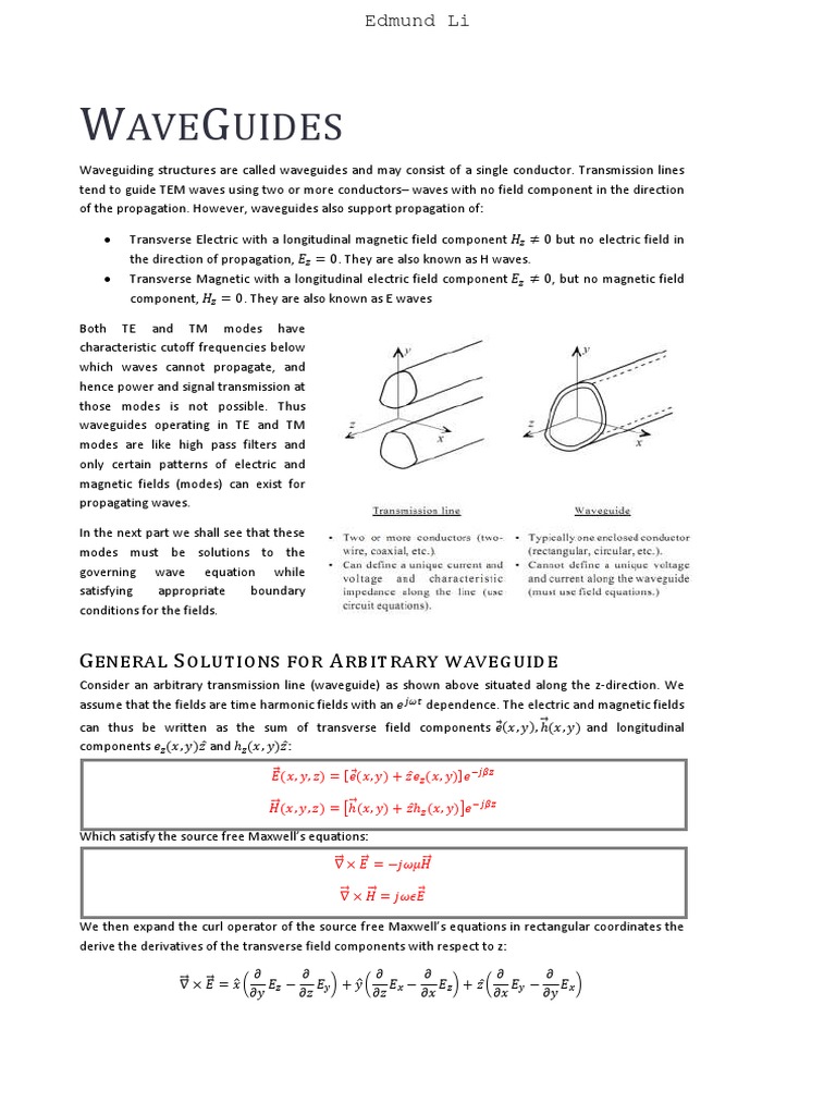 Wave Guides | PDF | Waveguide | Oscillation