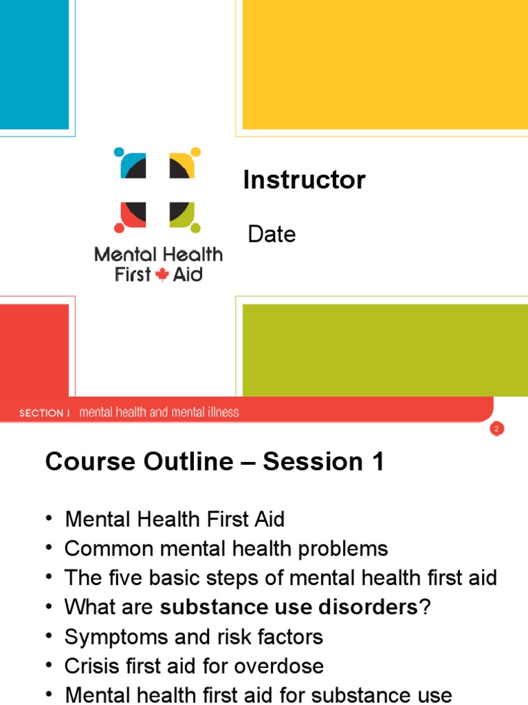 Instructor MHFA Slides Jan 07 | PDF | Psychosis | Anxiety Disorder