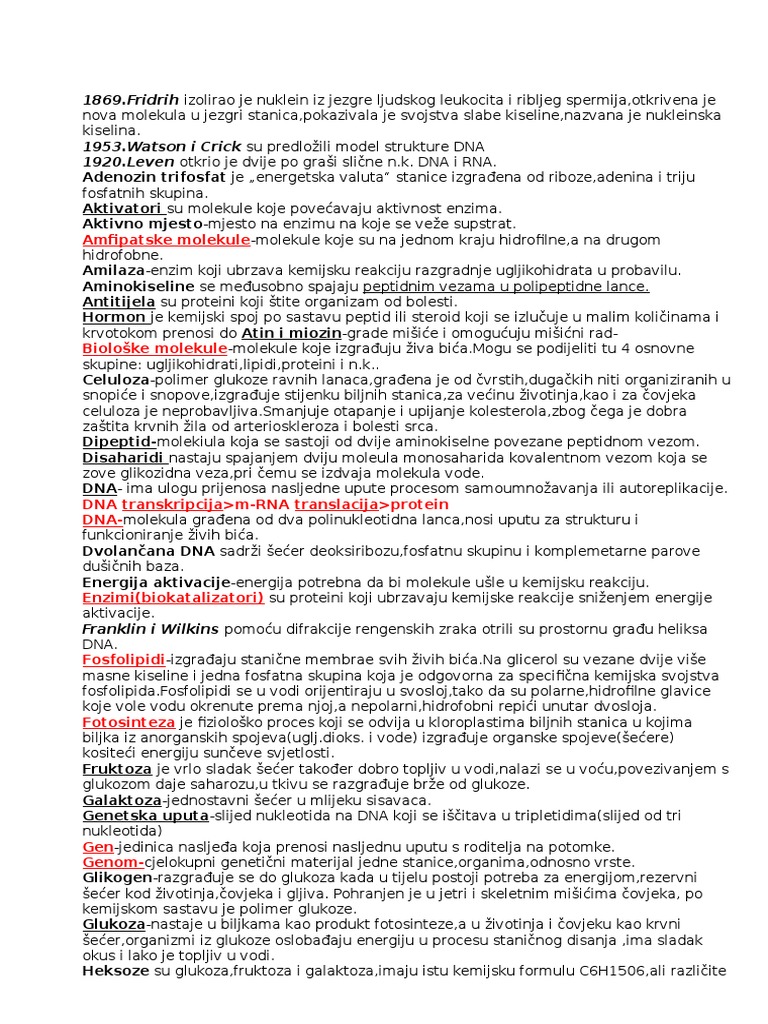 Biološki Važni Spojevi | PDF