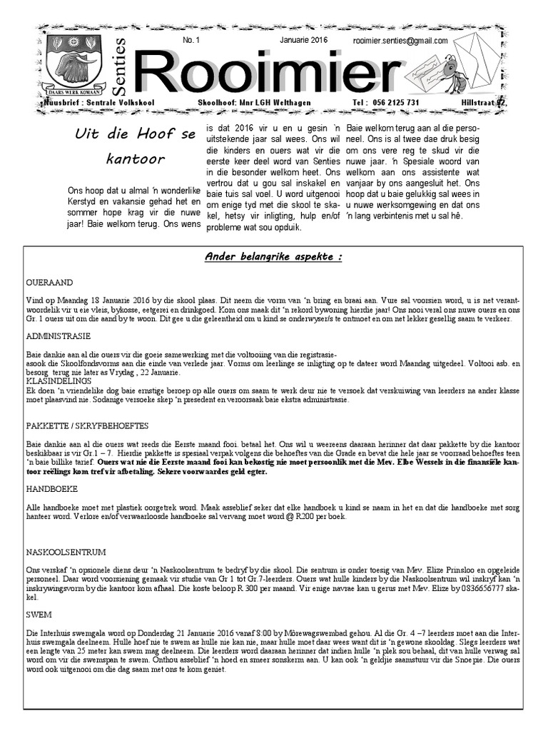 Rooimier 1 - 2016 | PDF