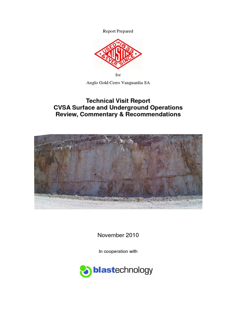 Technical Report CVSA AGA | PDF | Mining | Explosive Material