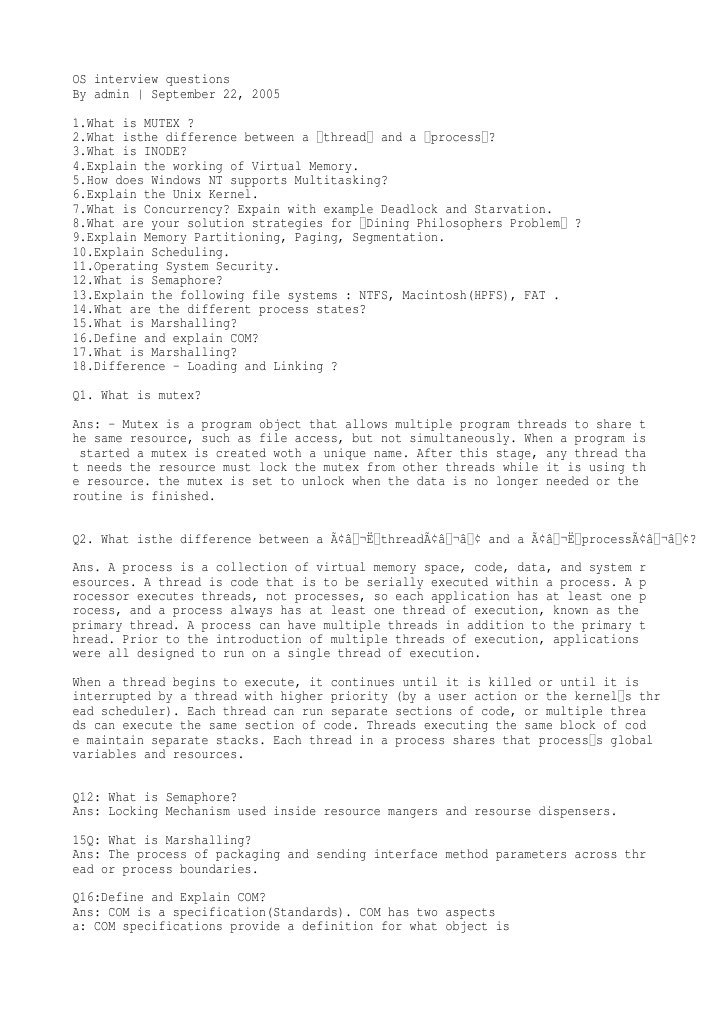 RTOS Questions | PDF | Real Time Computing | Thread (Computing)