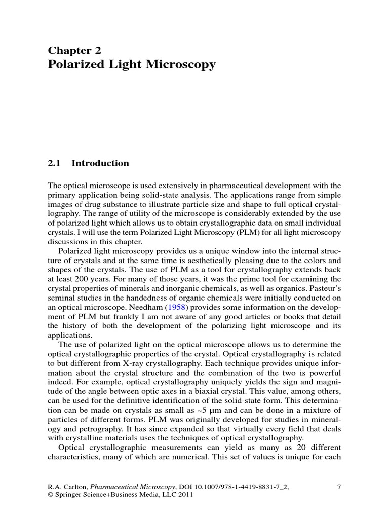 Polarized Light Micros | PDF | Lens (Optics) | Microscopy