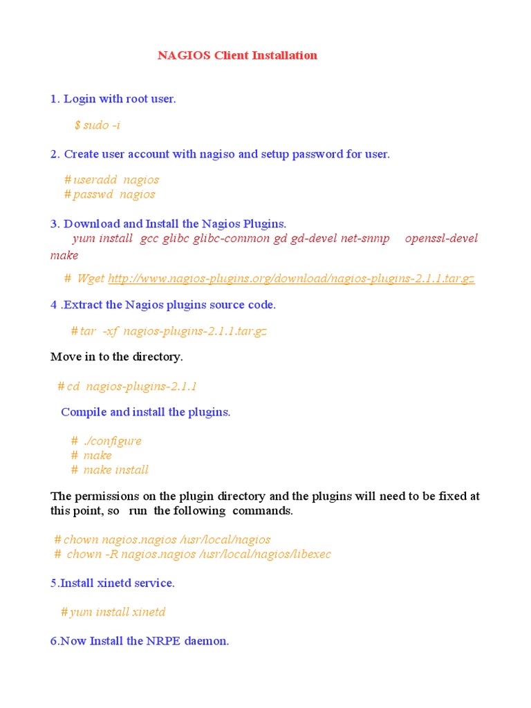 Nagios Client Installation Guide | PDF