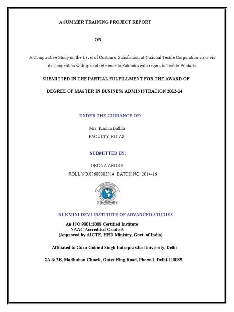 Drona Project | PDF | Customer Satisfaction | Sampling (Statistics)