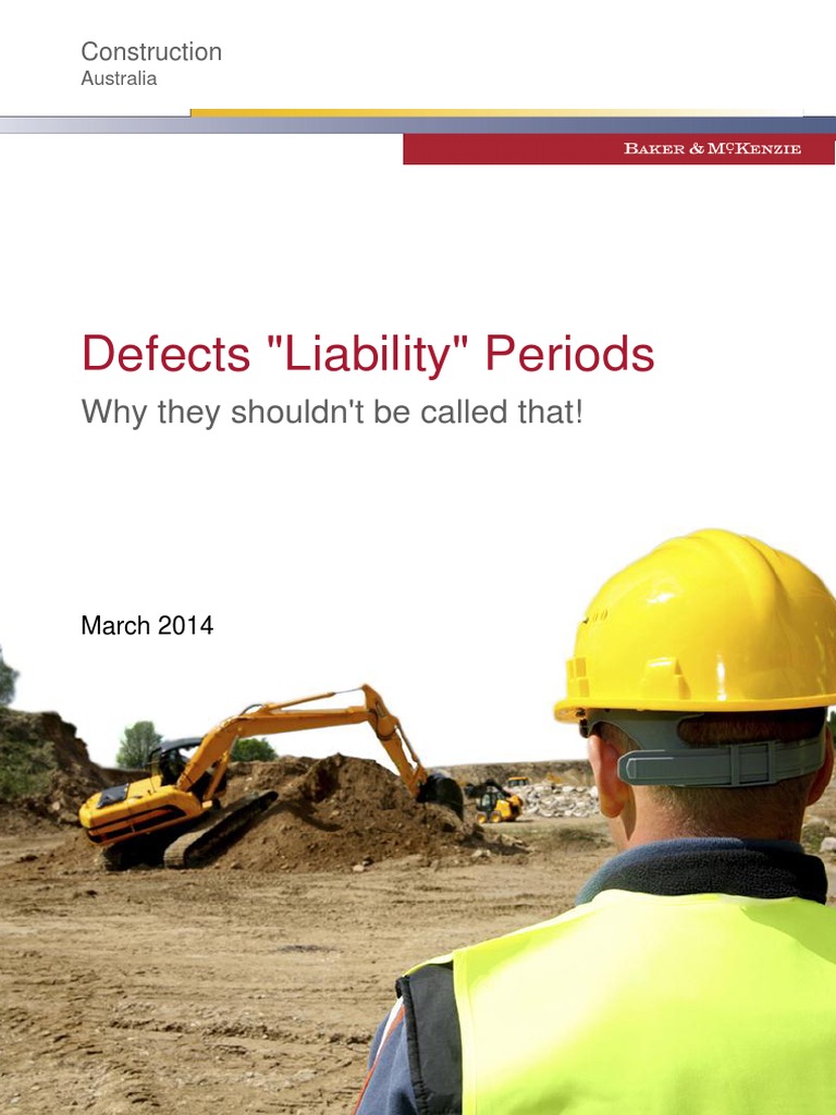 Defects Liability Period - BK - Australia - S - Mar14 | PDF ...