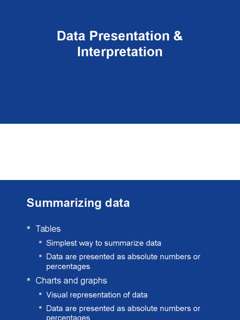 Data Presentation and Interpretation | PDF | Chart | Science