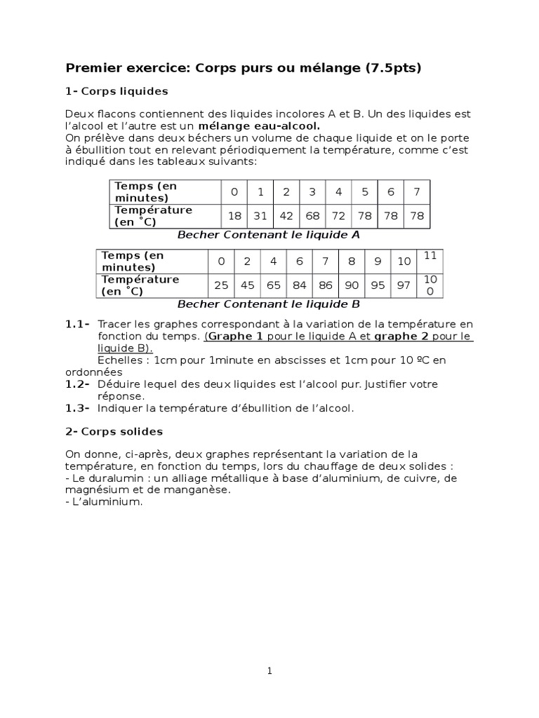 Chimie Eb8 - Exercice | PDF