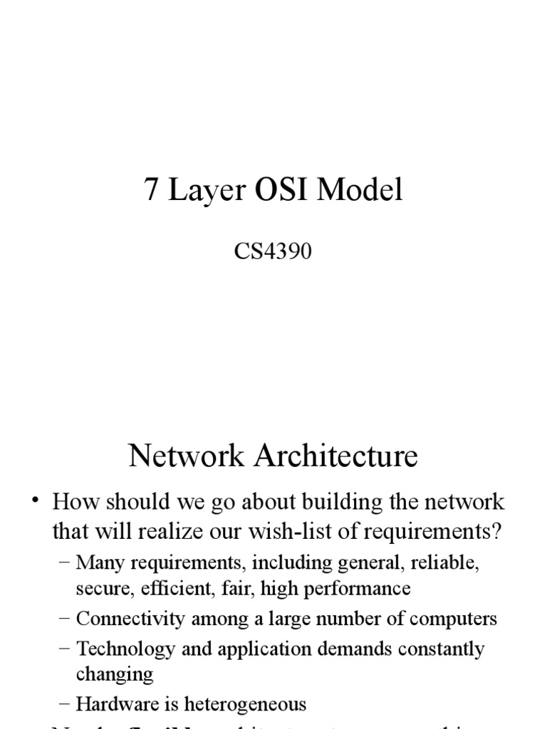 Introduction To 7 Layer OSI Model | PDF | Osi Model | Transmission ...