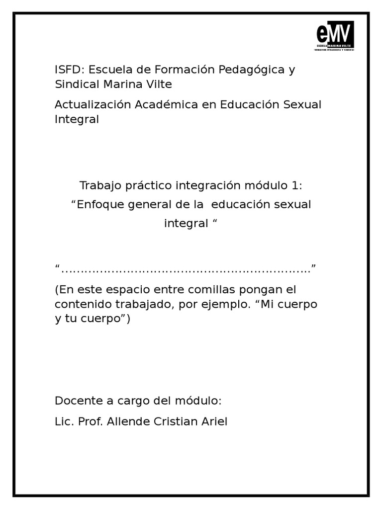 Carátula Trabajo Práctico ESI | PDF