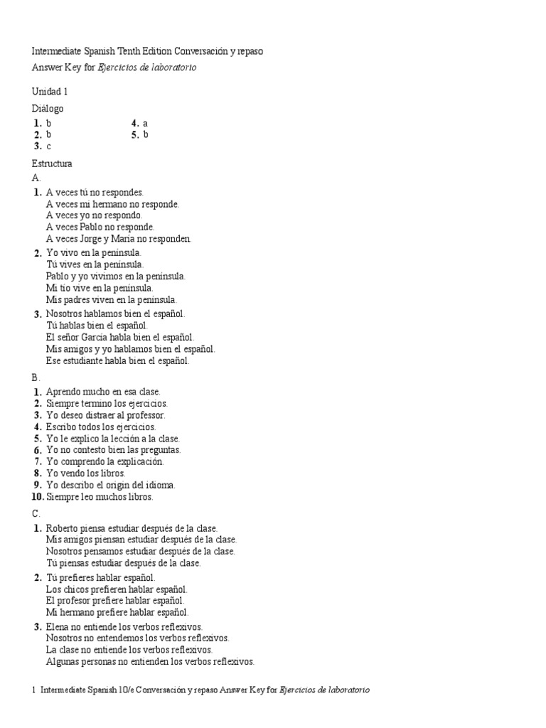 Spanish Workbook | PDF