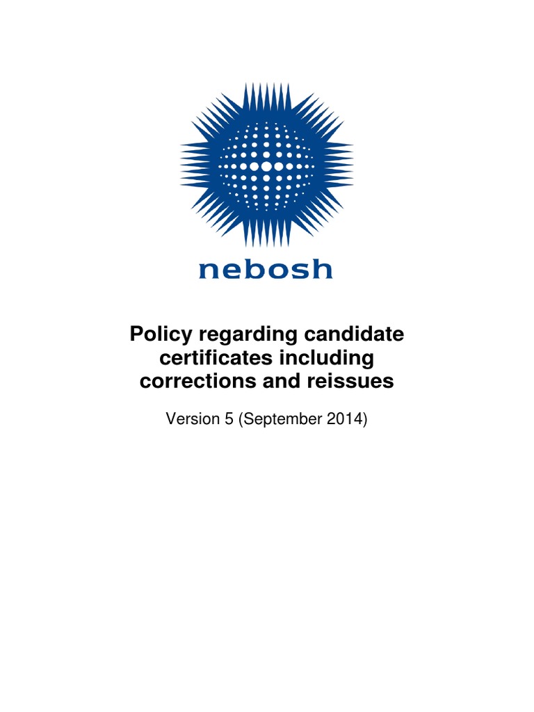 Certificate Reissue Policy v5 | PDF | Identity Document | Government