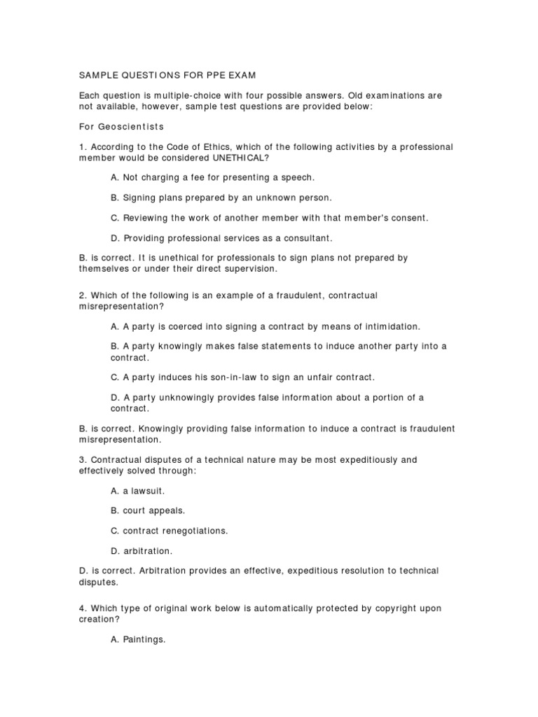 PPE Sample Question | PDF | Misrepresentation | Negligence