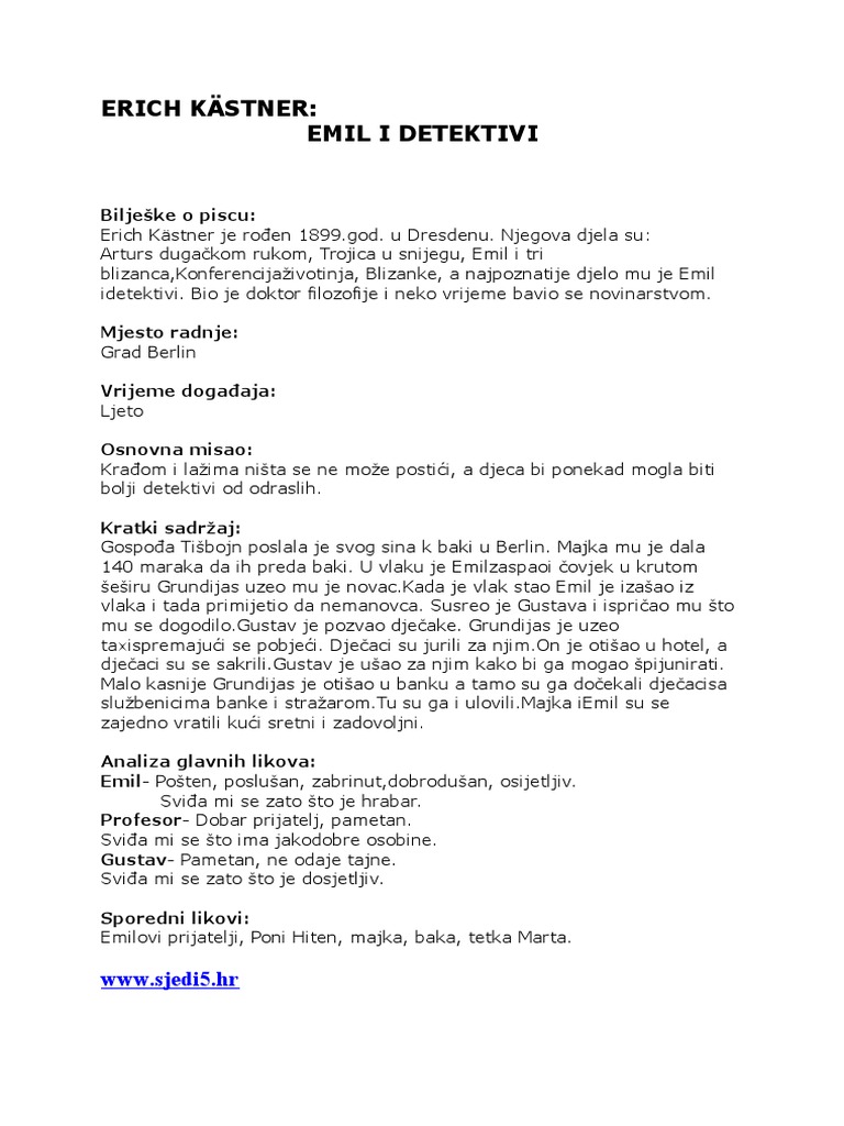 Emil I Detektivi | PDF