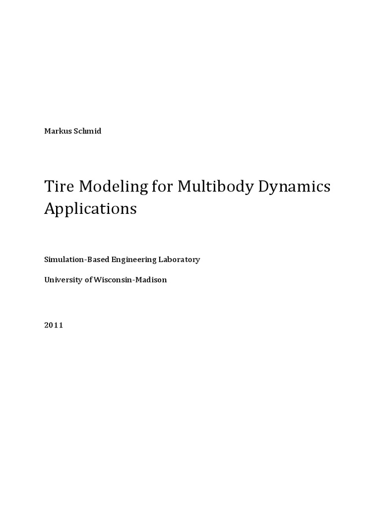 Tire Modeling | PDF | Tire | Simulation