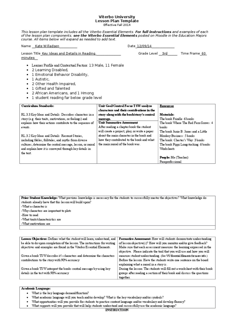 Inclusion Lesson Plan 3 Final | PDF | Lesson Plan | Educational Assessment