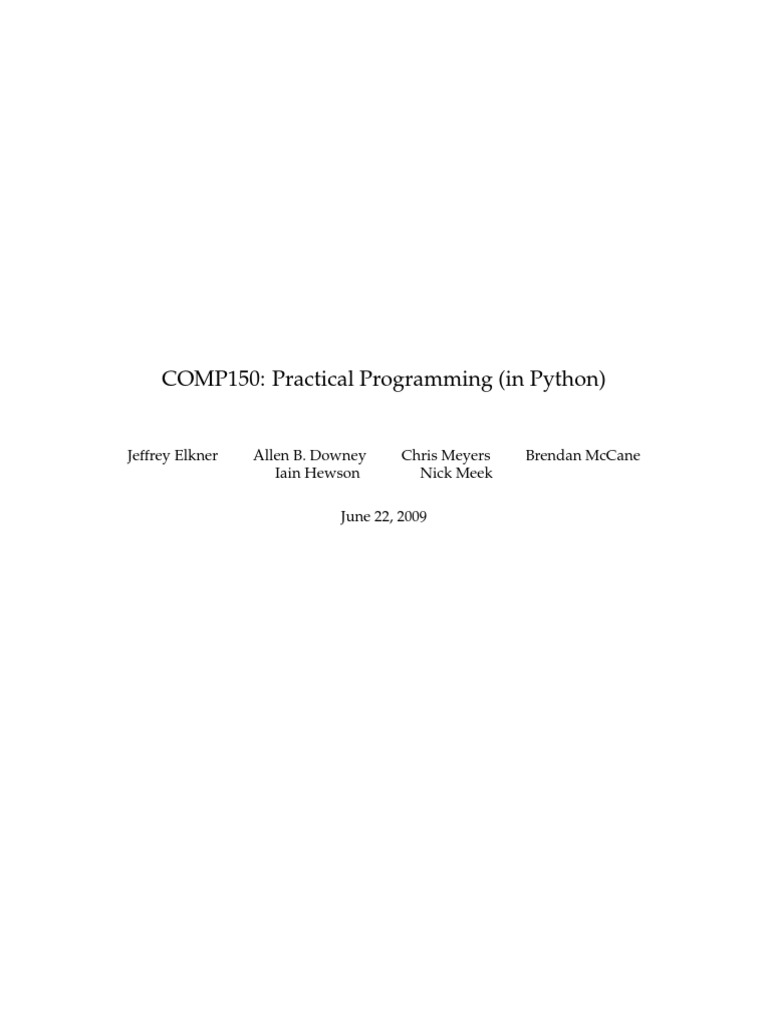 Practical Programming | PDF | Computer Program | Programming Practical Programming | PDF | Computer Program | Programming