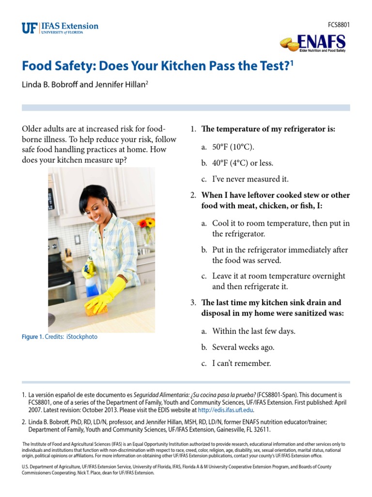 Assessing Kitchen Food Safety: A Self-Quiz on Proper Food Handling and ...