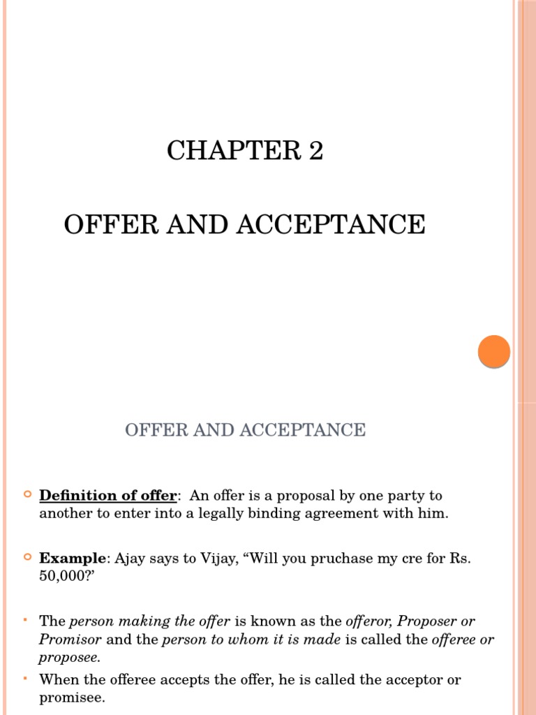 Mod 1. 2. Offer & Acceptance | PDF | Offer And Acceptance | Virtue
