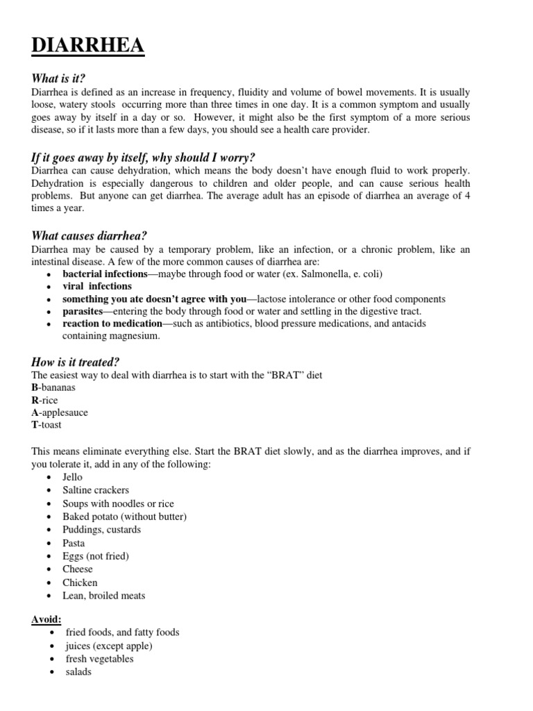Diarrhea | PDF