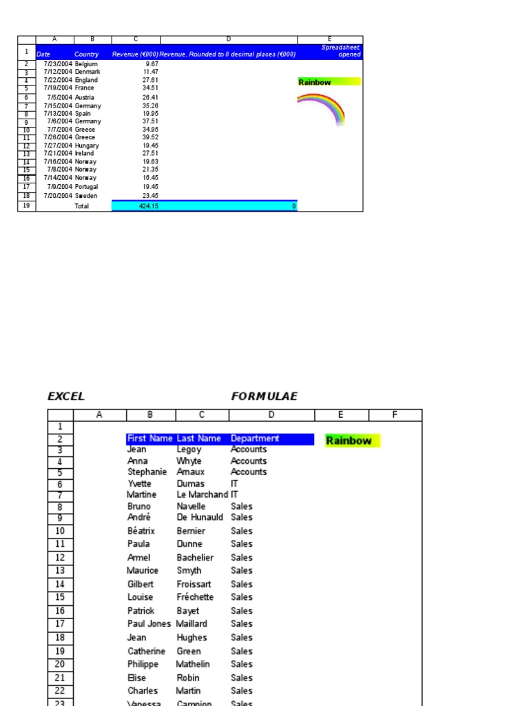 Rainbow: Date Rainbow Spreadsheet Opened | PDF | Proprietary Cross Platform Software | Microsoft ...