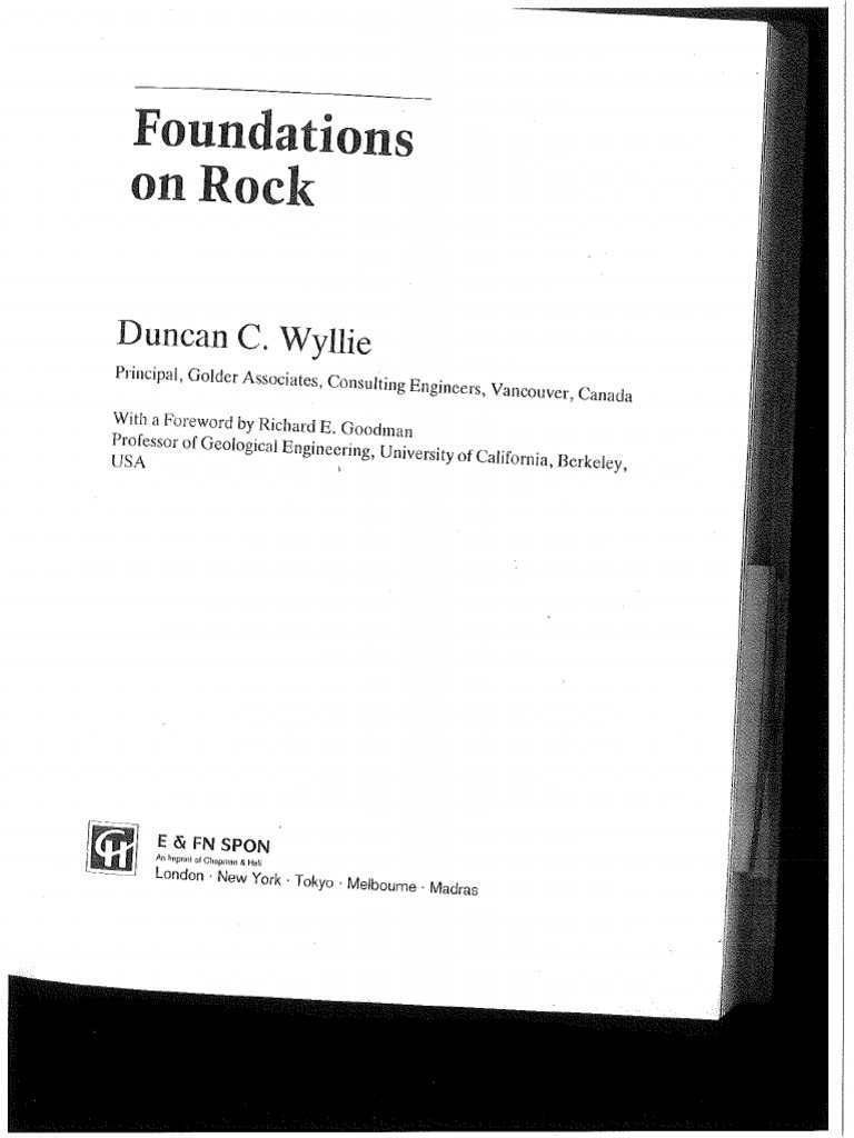 Foundation On Rock | PDF