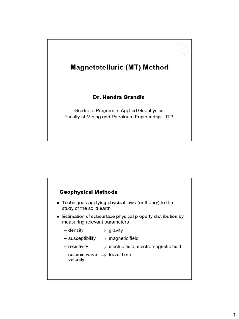 Magnetotelluric (MT) Method | Download Free PDF | Geophysics | Physical ...