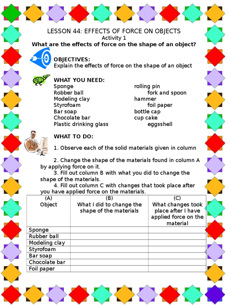 Activity Worksheet in Science.. | PDF | Magnet | Force