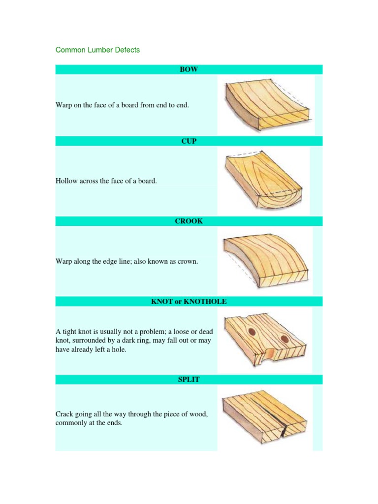 Common Types of Lumber Defects | PDF