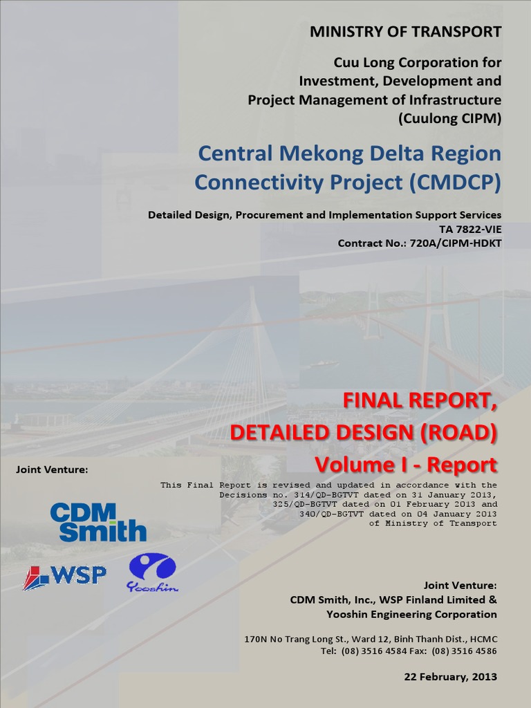 Final Report of Detailed Design, Central Mekong Delta Region ...