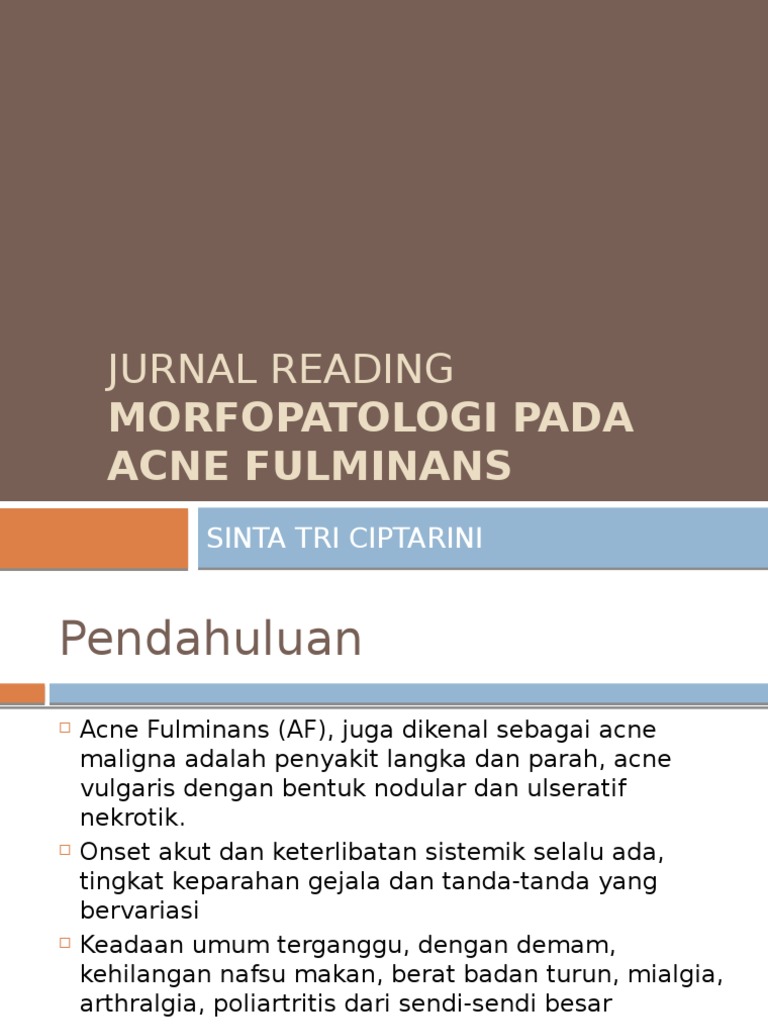 Morfologi Acne Fulminans pada Remaja | PDF
