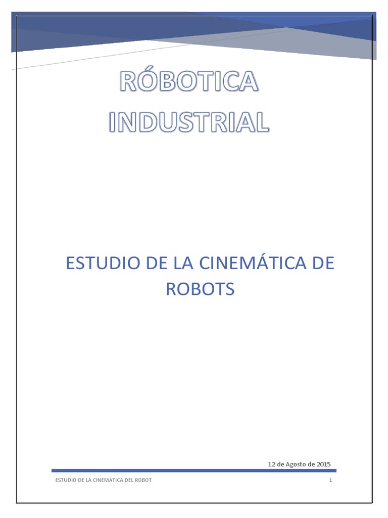Estudio de La Cinemática Del Robot | PDF | Cinemática | Mecánica