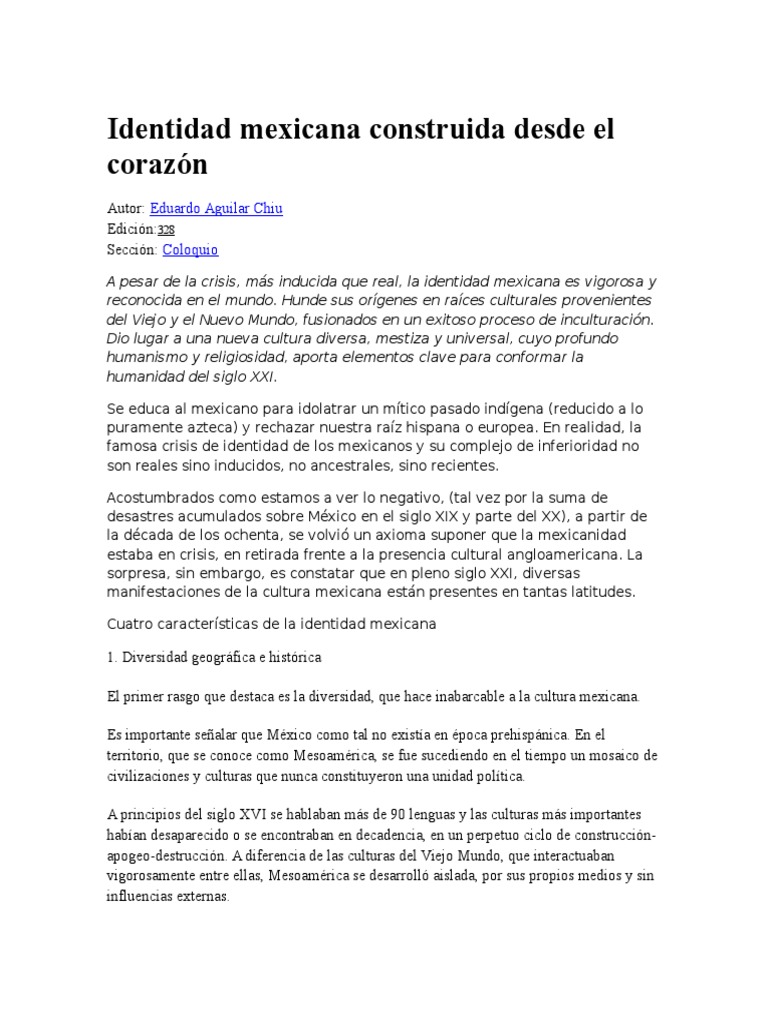 Identidad Mexicana Uam-X | PDF | Mestizaje | México