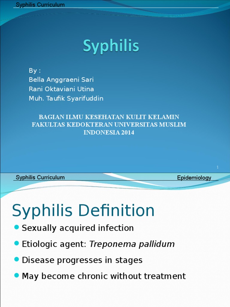 Syphilis Slides | PDF | Public Health | Medical Statistics