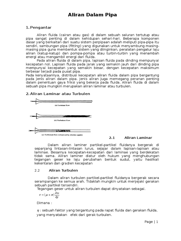 Aliran Dalam Pipa | PDF