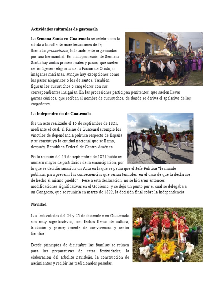 Actividades Culturales de Guatemala | PDF | Guatemala | Gente indígena
