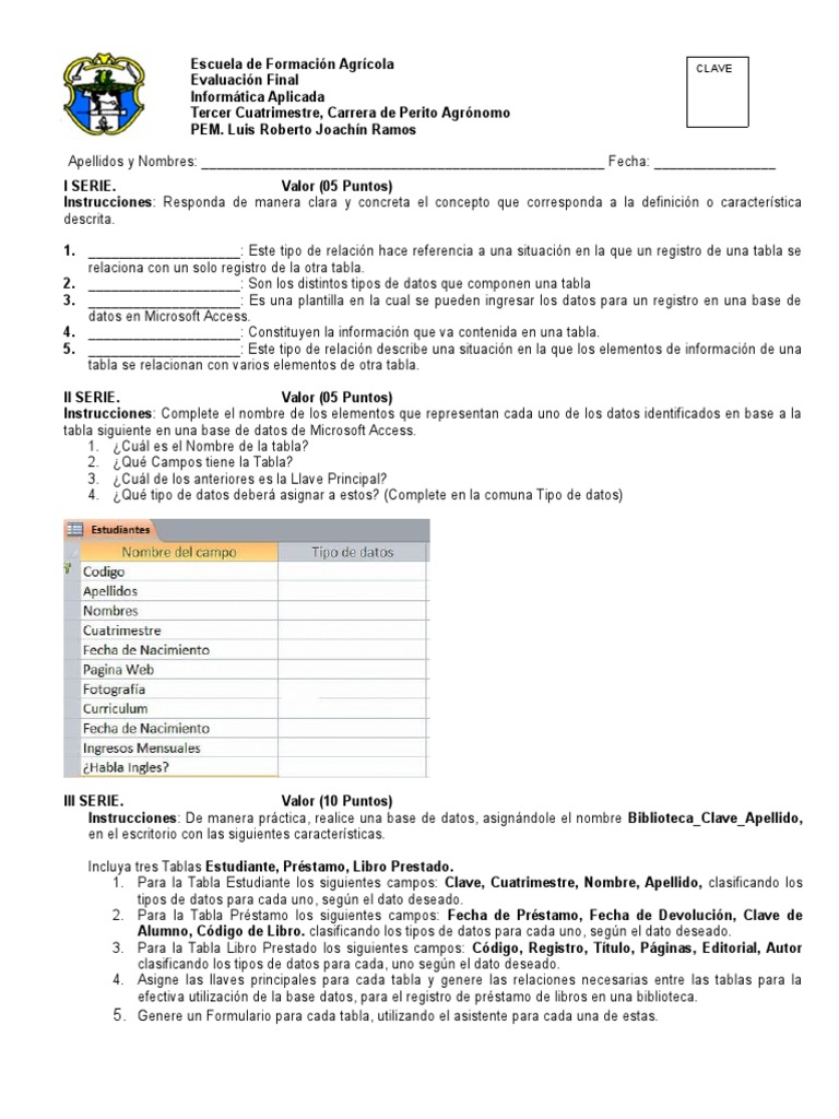Examen Final Informatica Aplicada | PDF