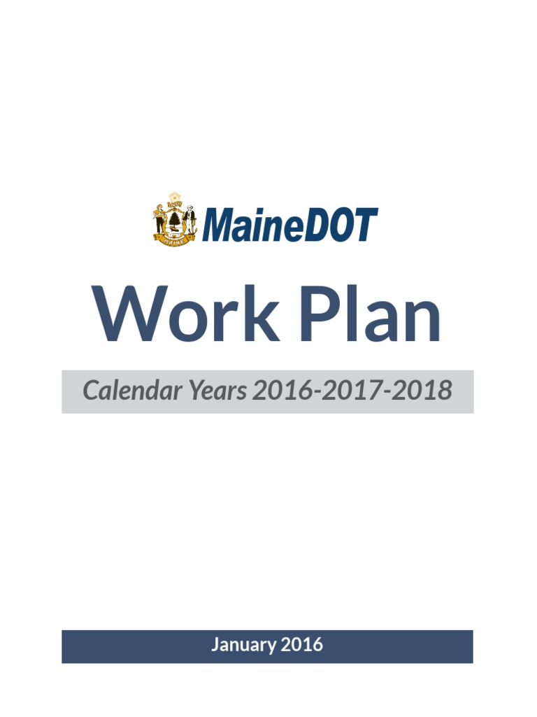 Maine DOT Work Plan - 2016-2018 | PDF | Rail Transport | Highway