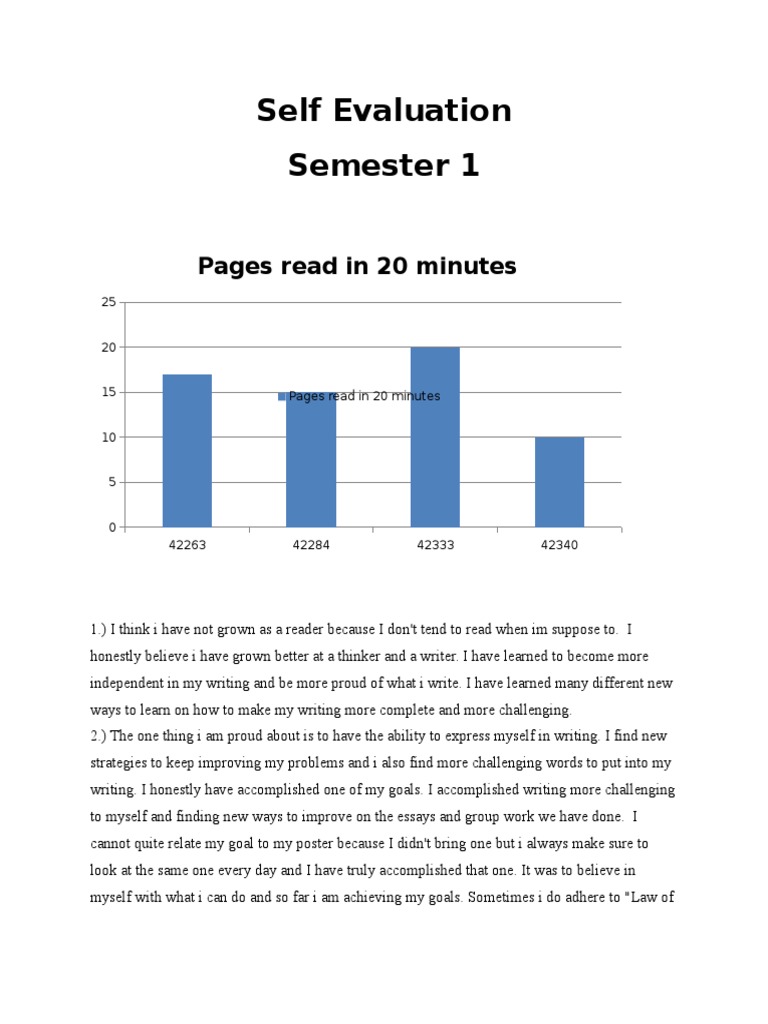 Self Evaluation | PDF