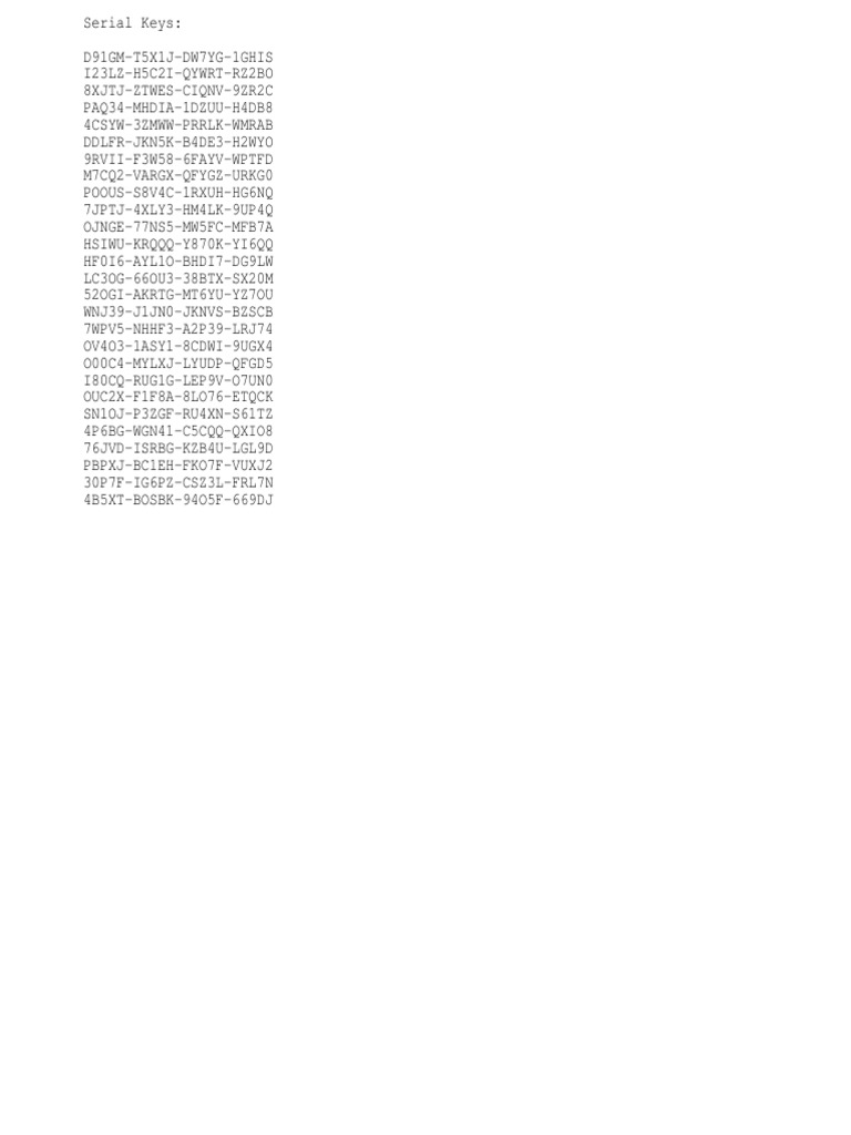 IDM Serial Keys List | PDF | Computers