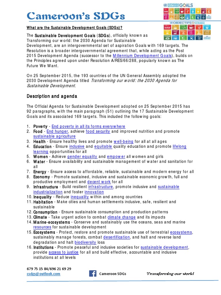 SDG Quiz Answers | PDF | Sustainability | Economic Development