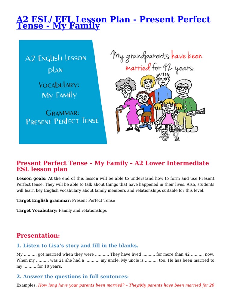 A2 ESL EFL Lesson Plan | PDF