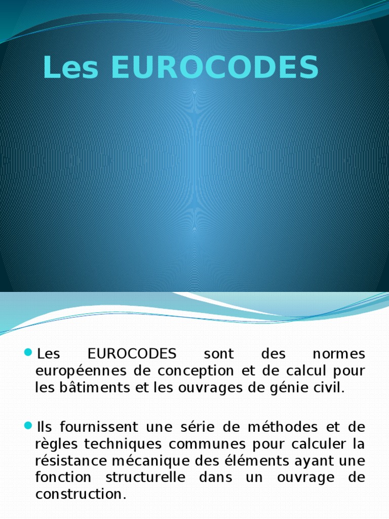 Eurocodes : Normes Européennes de Conception et Calcul | PDF ...