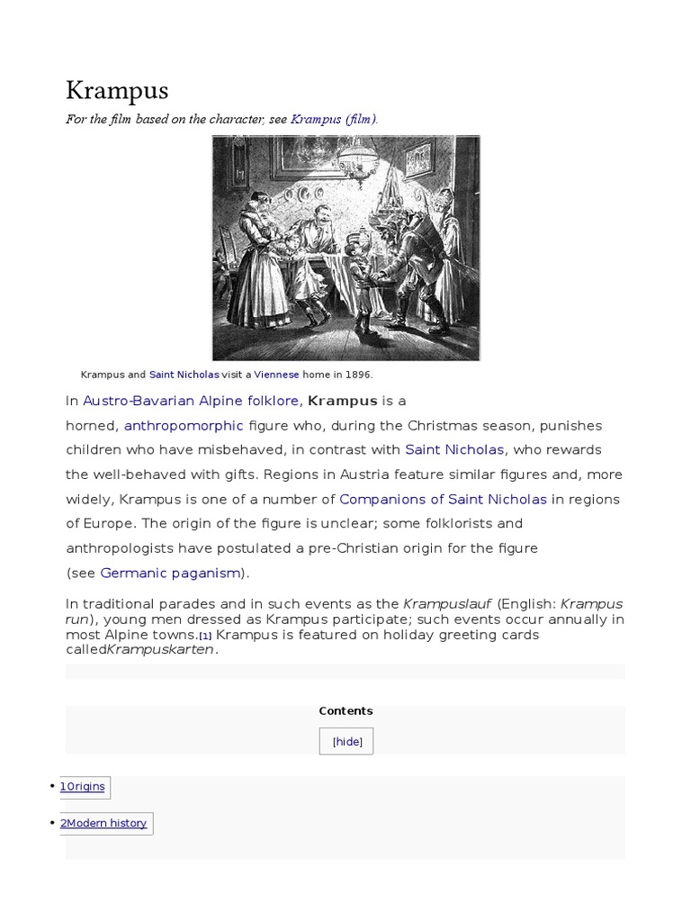 The Legend of Krampus | PDF | Cultural Anthropology | Rituals