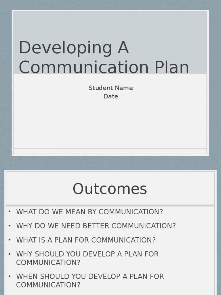 Effective Communication Planning Guide | PDF | Mood (Psychology ...